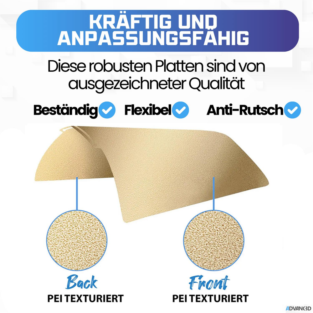 Schneller Versand: Advanc3D Druckplatte PEI für Bambu Lab A1 X1 - Dru